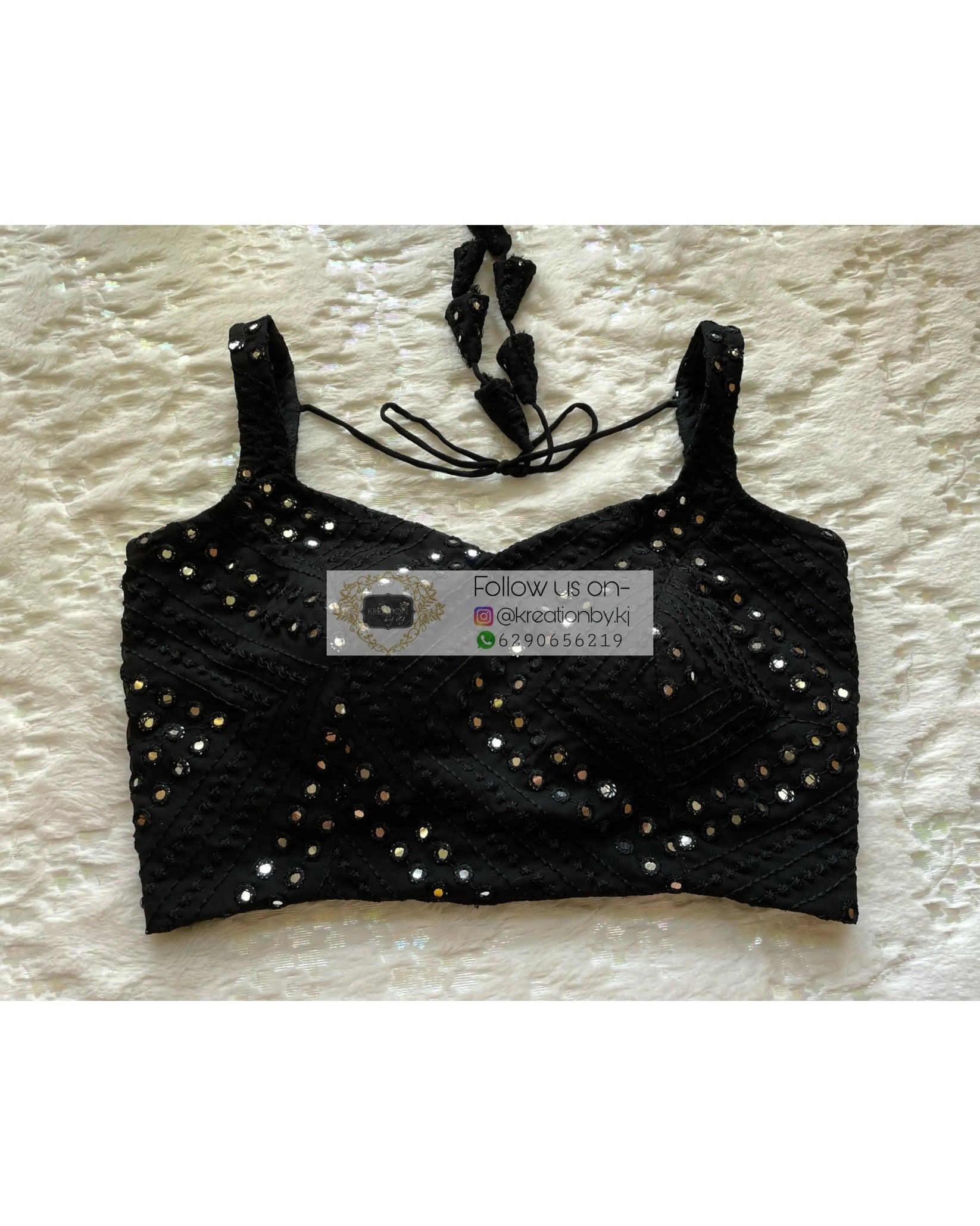 Black Sheesh Mahal Lehenga – kreationbykj