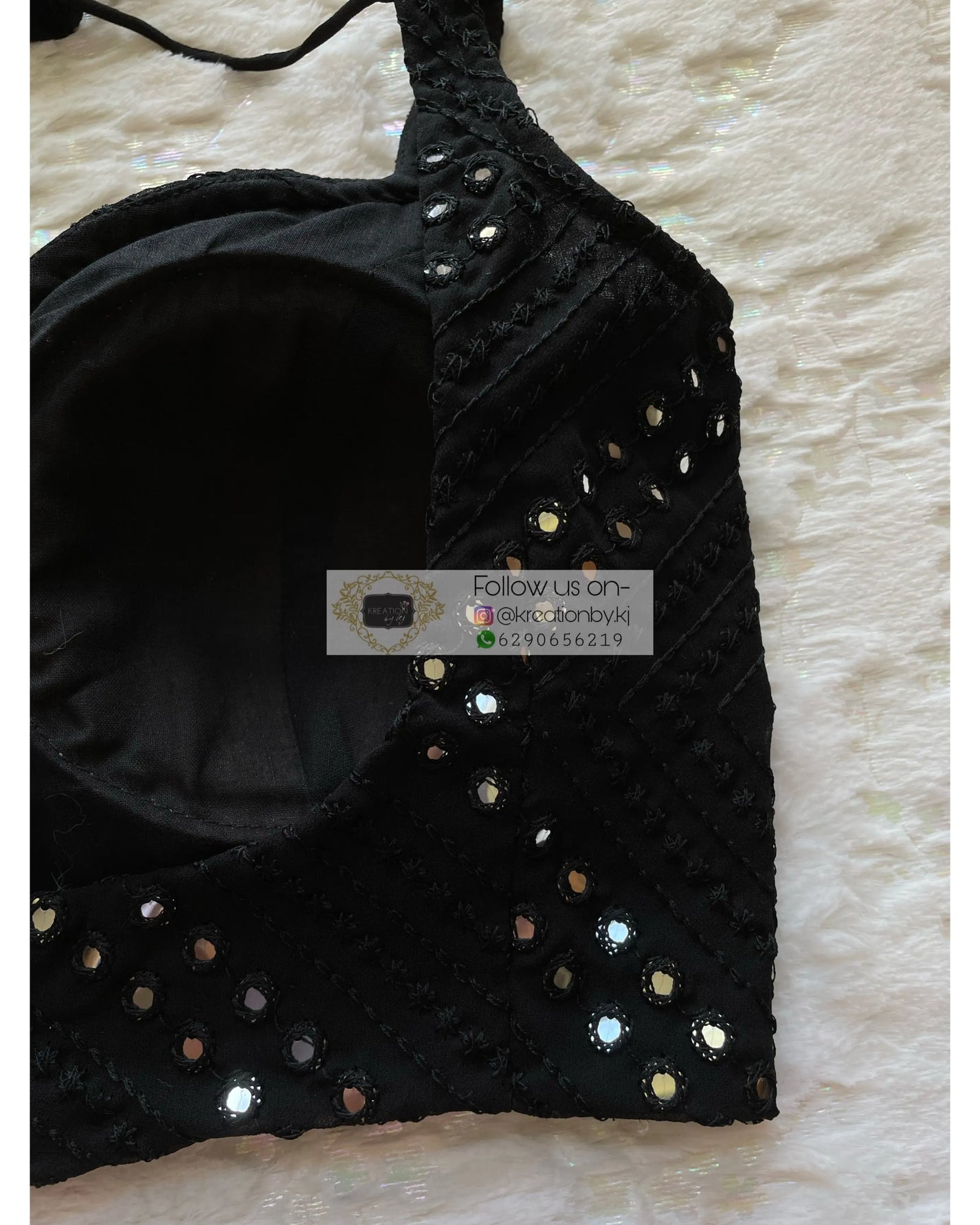 Black Sheesh Mahal Lehenga – kreationbykj